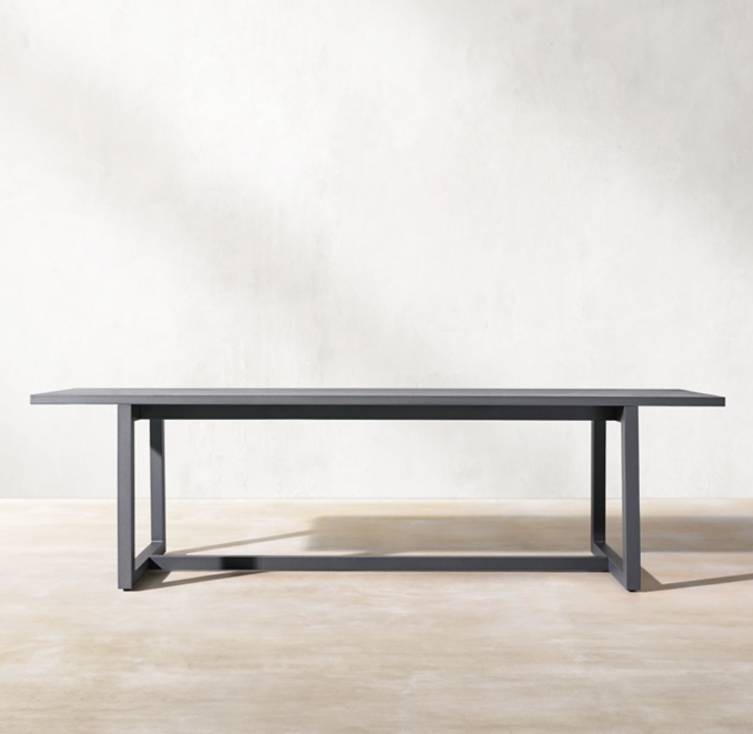 Sebastian Aluminum Rectangular Dining Table