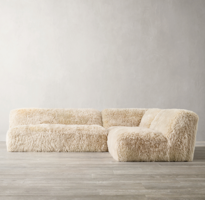 Yeti Sheepskin Right-Arm L-Sectional
