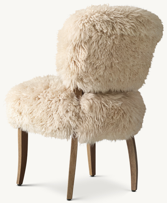 Adele Sheepskin Dining Side Chair RH
