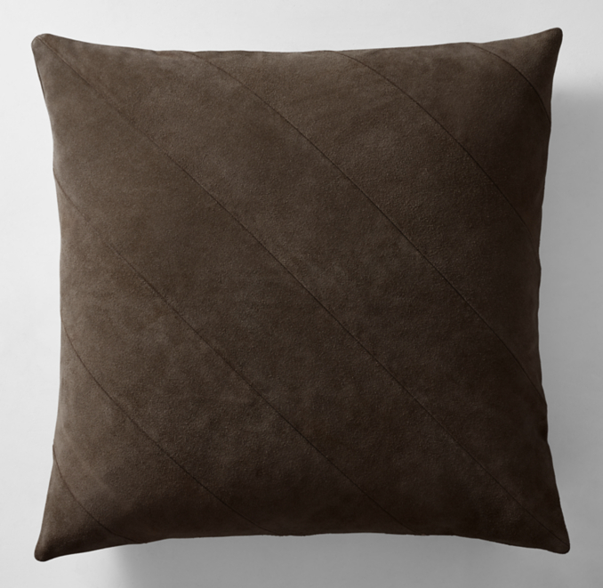 Suede Diagonal Pillow Cover - Square