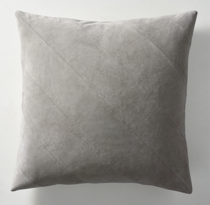 Suede Diagonal Pillow Cover - Square