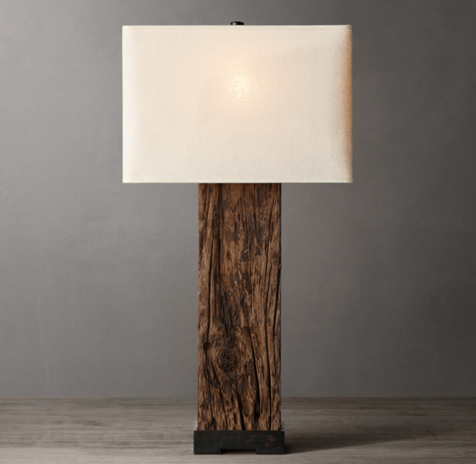 Reclaimed Railroad Tie Table Lamp