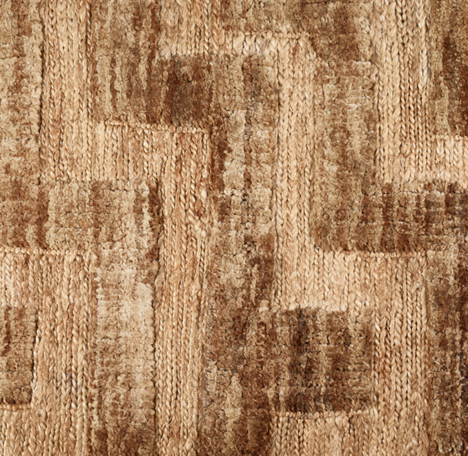 Wabi-Sabi Hand-Knotted Geo Jute Rug Swatch