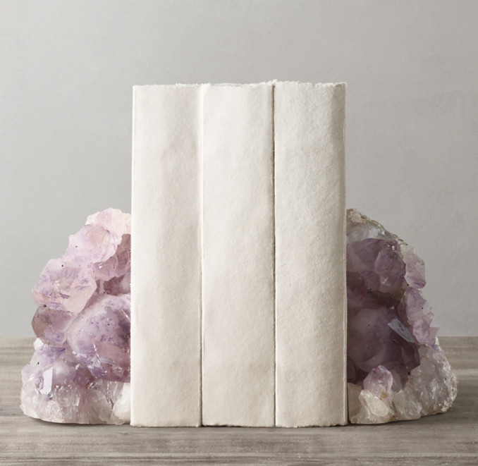 Amethyst Cluster Bookends