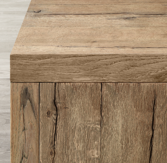 Davos Oak Panel 4-Door Media Console