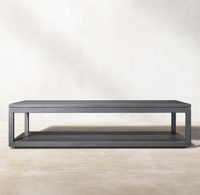 Capri Aluminum Rectangular Coffee Table