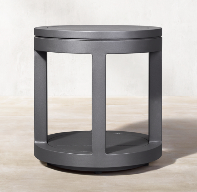 Capri Aluminum Round Side Table