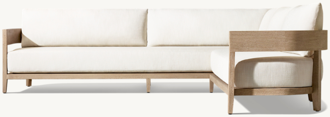 Balmain Teak Customizable Sectional RH