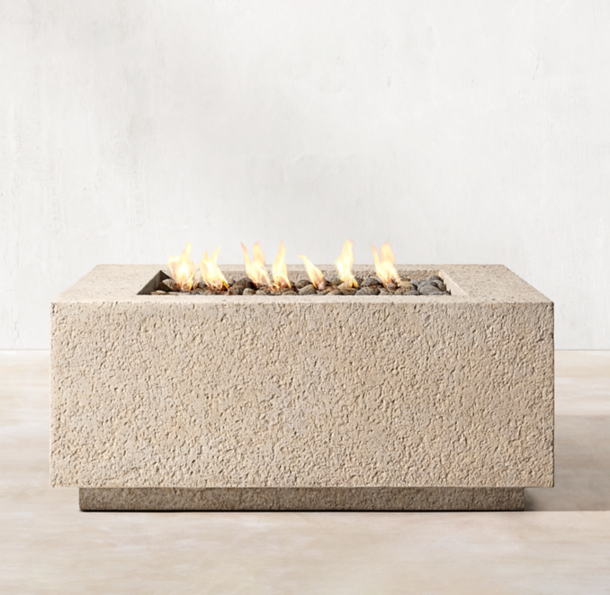 Yountville Square Fire Table Collection | RH