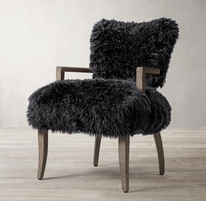 Adèle SHEEPSKIN Dining Armchair