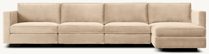 Maddox Slim-Arm Modular Right-Arm Sofa-Chaise Sectional