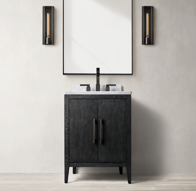 French Contemporary Powder Vanity