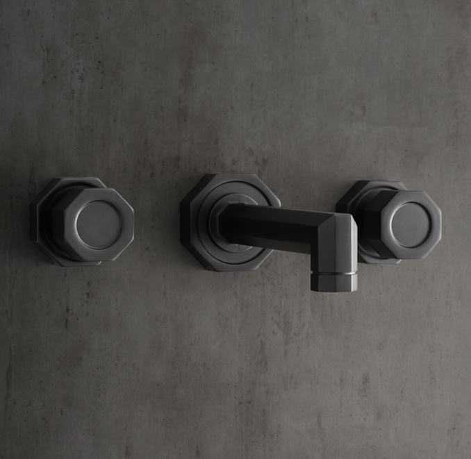 Lambeth Faceted Knob-Handle Wall-Mount Faucet