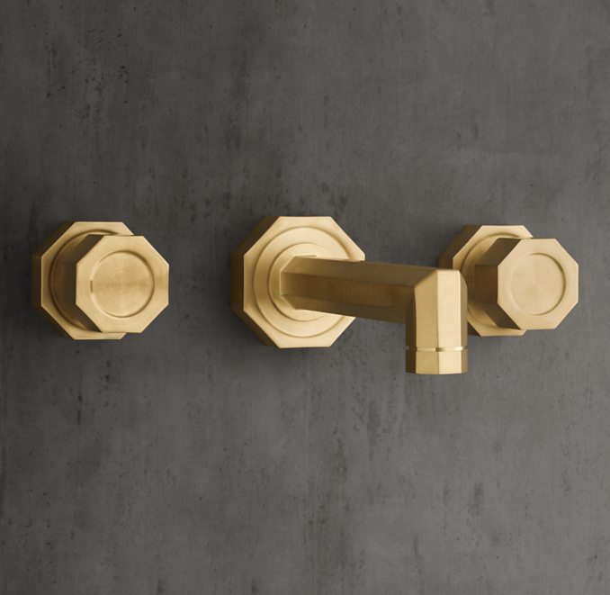 Lambeth Faceted Knob-Handle Wall-Mount Faucet