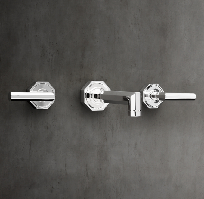 Lambeth Faceted Lever-Handle Wall-Mount Faucet
