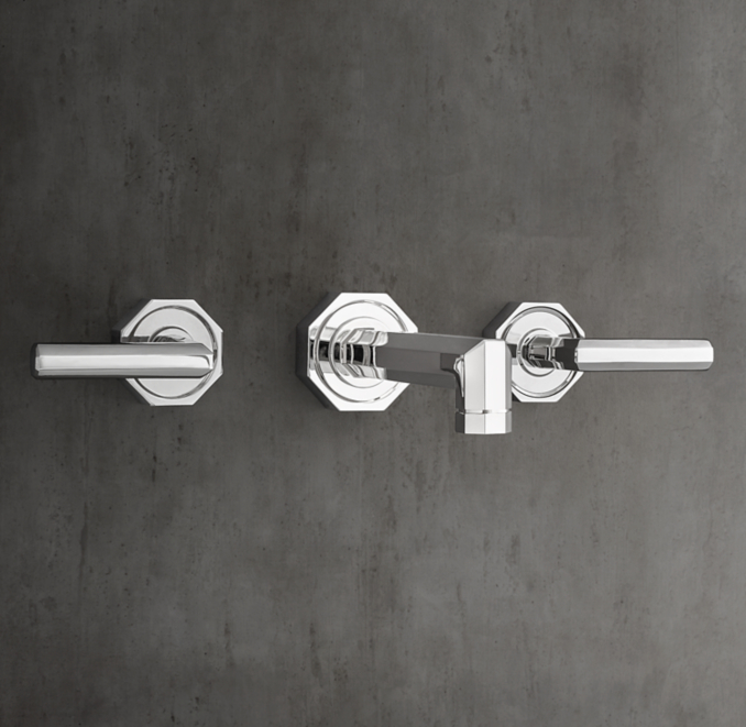 Lambeth Faceted Lever Handle Wall-Mount Tub Fill