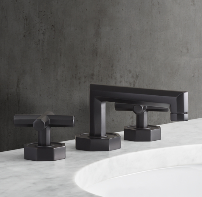 Lambeth Faceted Cross-Handle Low-Profile Widespread Faucet