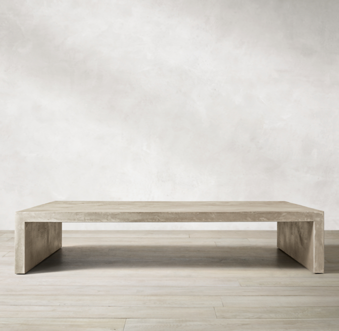 Cabrera Waxed Concrete Square Coffee Table