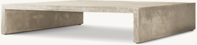 Cabrera Waxed Concrete Square Coffee Table