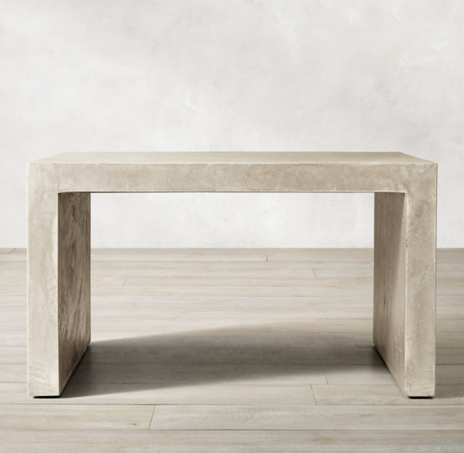 Cabrera Waxed Concrete Square Side Table