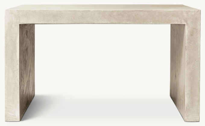 Cabrera Waxed Concrete Square Side Table RH