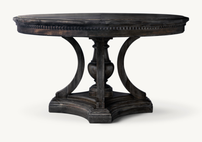 Restoration hardware black table store