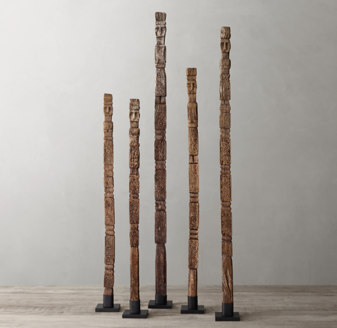 Hand-Carved Indonesian Totem