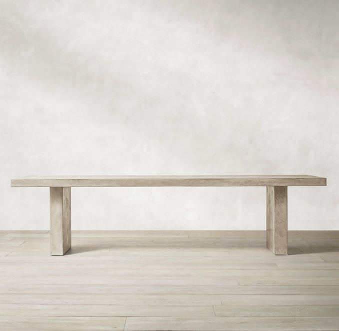 Cabrera Waxed Concrete Dining Table Collection | RH