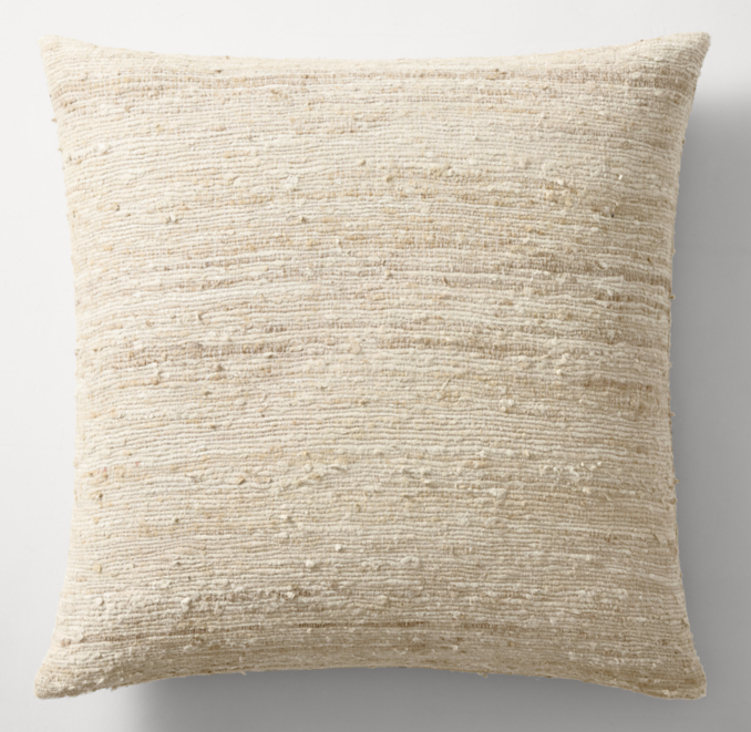 Seta Raw Silk Textured Pillow Cover - Square