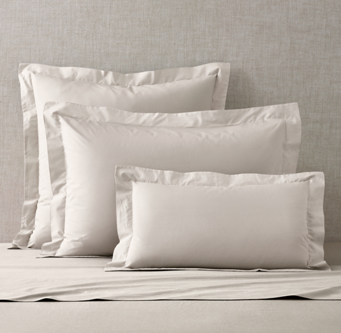 Italian Ultra-Soft 464-Thread-Count Percale Flange Sham