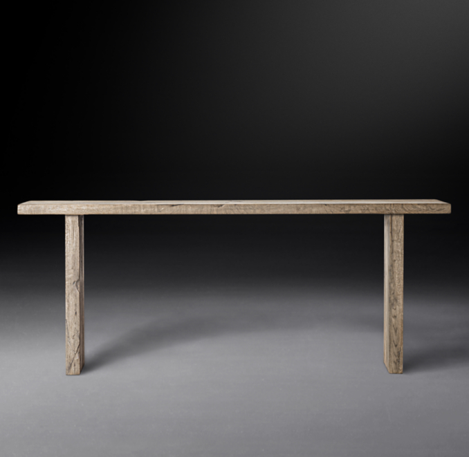 Reclaimed Oak Plank Console Table