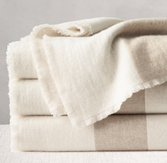 Cashmere Banded Throw