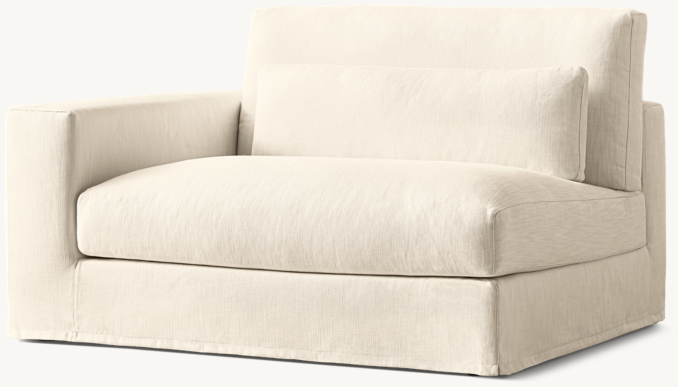 Lugano Slipcovered Modular Left-Arm Chair | RH