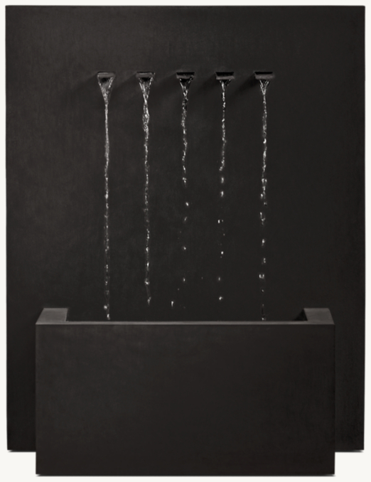 Modernist Wall Fountain 5-Spout Trough | RH