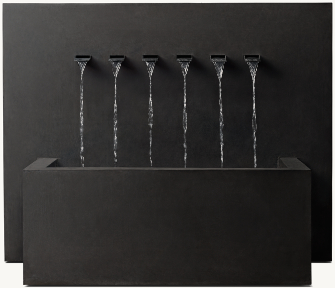 Modernist Wall Fountain 5-Spout Trough | RH