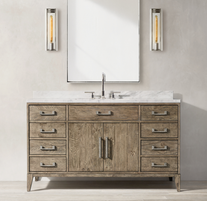 Cayden Campaign Single Extra-Wide Vanity