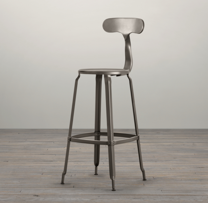 French T-Back Stool