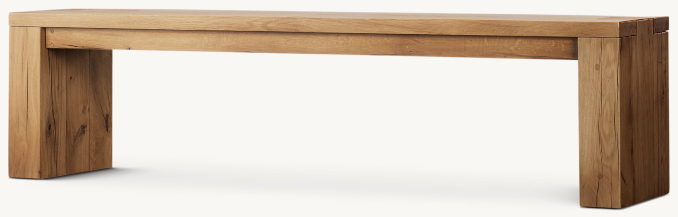 Reclaimed Oak Parsons Bench