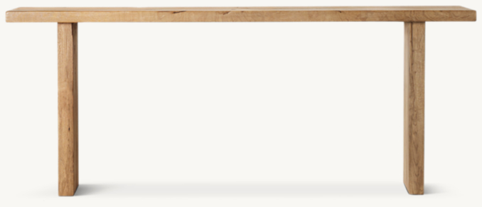 Reclaimed Oak Plank Console Table | RH
