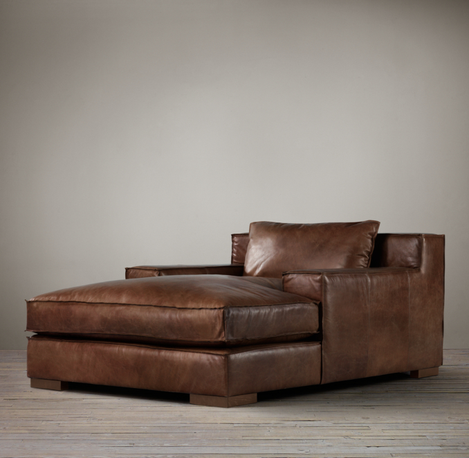 Capri Leather Chaise