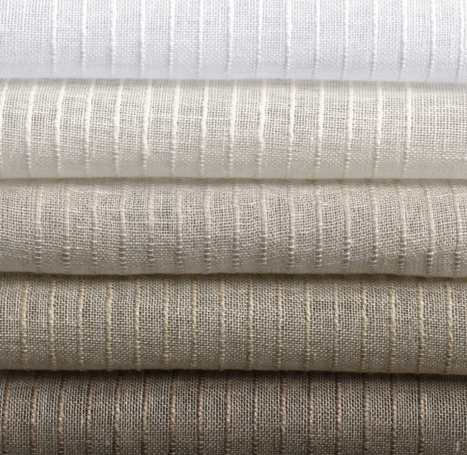 Pinstripe Sheer Belgian Linen Swatch