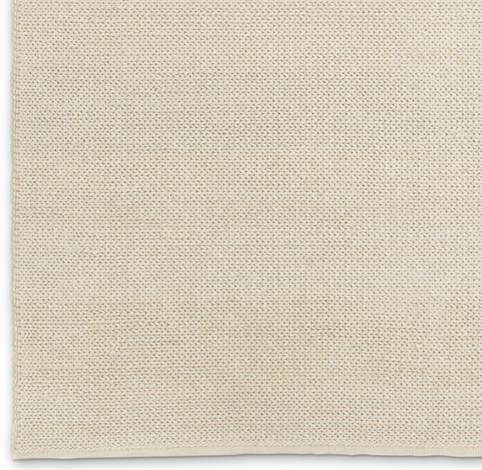 Textura Plaited Wool Rug Swatch - Cream