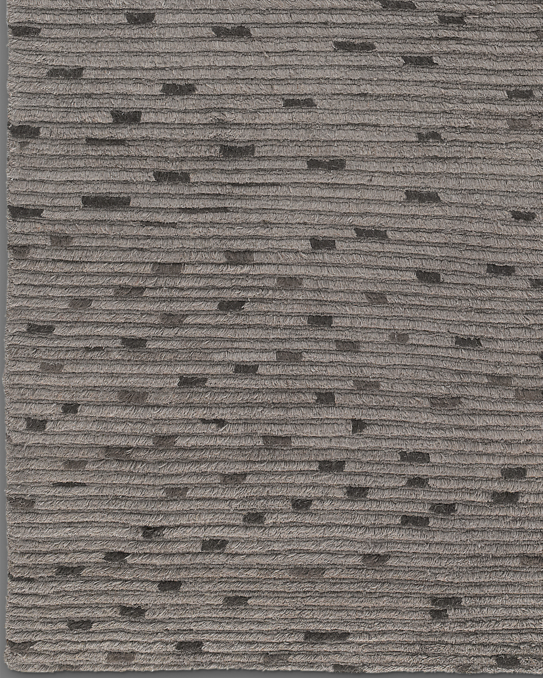 Naturale Ribbed Wool Rug - Charcoal