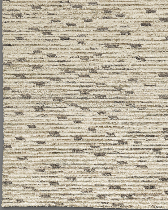 Naturale Ribbed Wool Rug - Cream