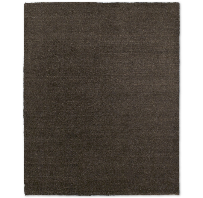 Luxe Heathered Wool Rug - Chocolate | RH