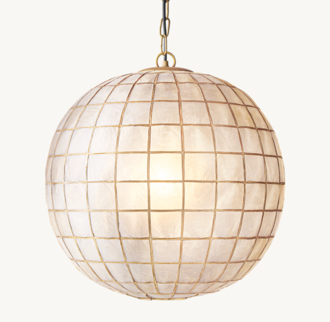 Capiz Shell Pendant 18" | RH