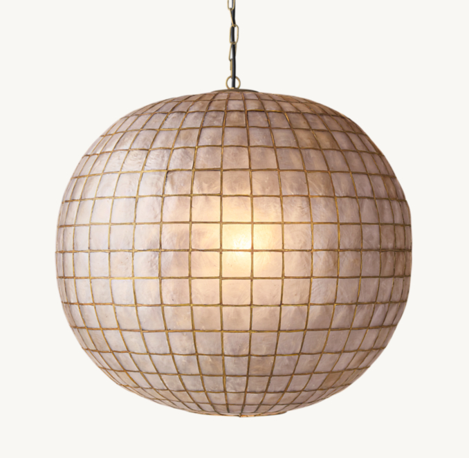 Capiz Shell Pendant 30" | RH