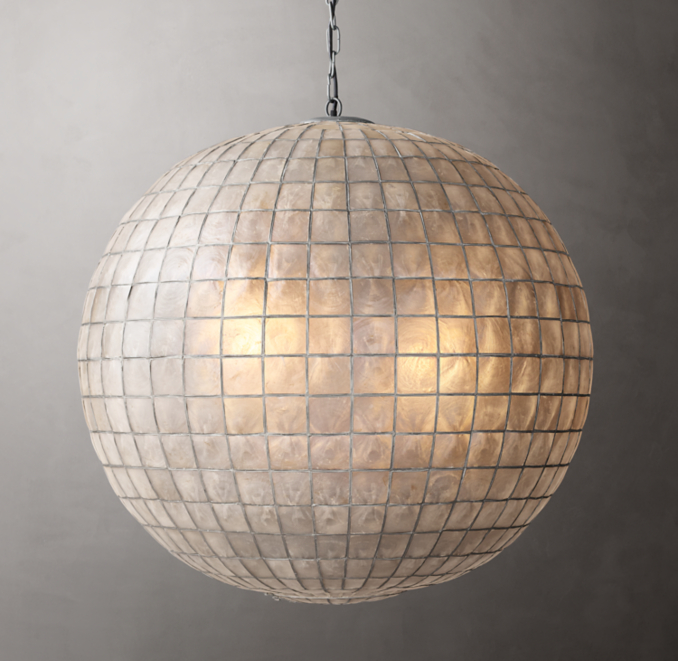 Capiz Shell Pendant 30"