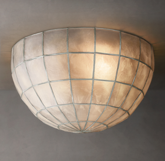 Capiz Shell Flushmount 14"