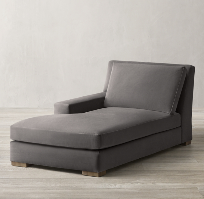 Parisian Track Arm Left-Arm Chaise